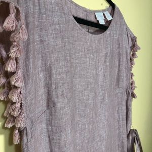 Rachel Ashwell | Dresses | New Rachel Ashwell 0 Linen Shift Tassel ...